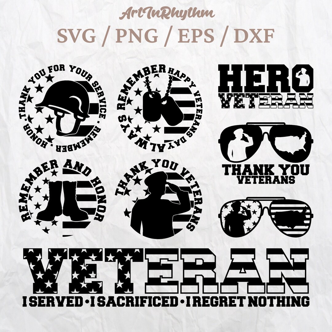 Happy Veterans Day SVG Bundle, America Veterans Day Svg, Army Veteran ...