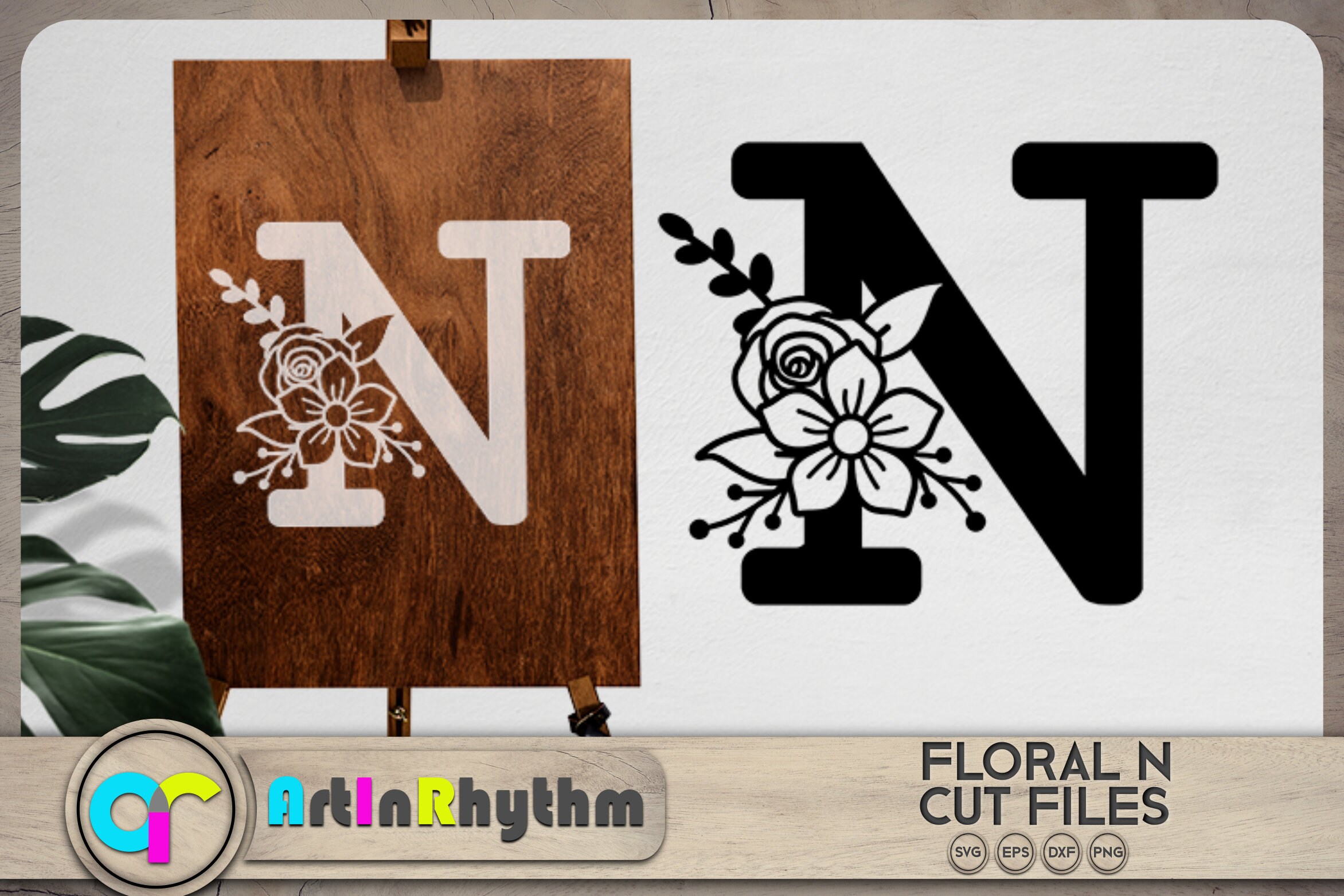 Letter N Svg Floral Letter N Alphabet Svg Letter Svg - Etsy