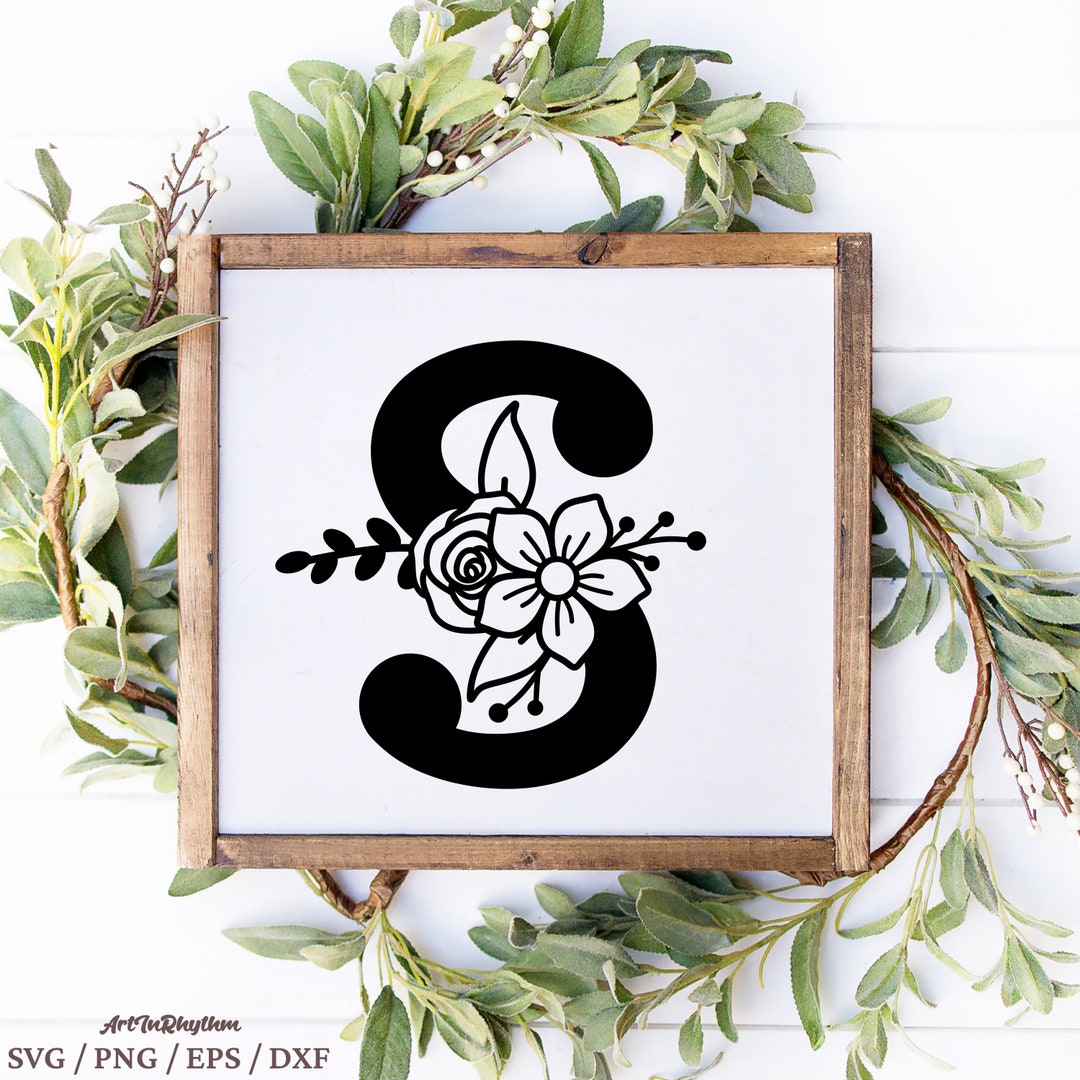 Letter S Svg, Floral Letter S, Alphabet Svg, Letter Svg, Letter ...