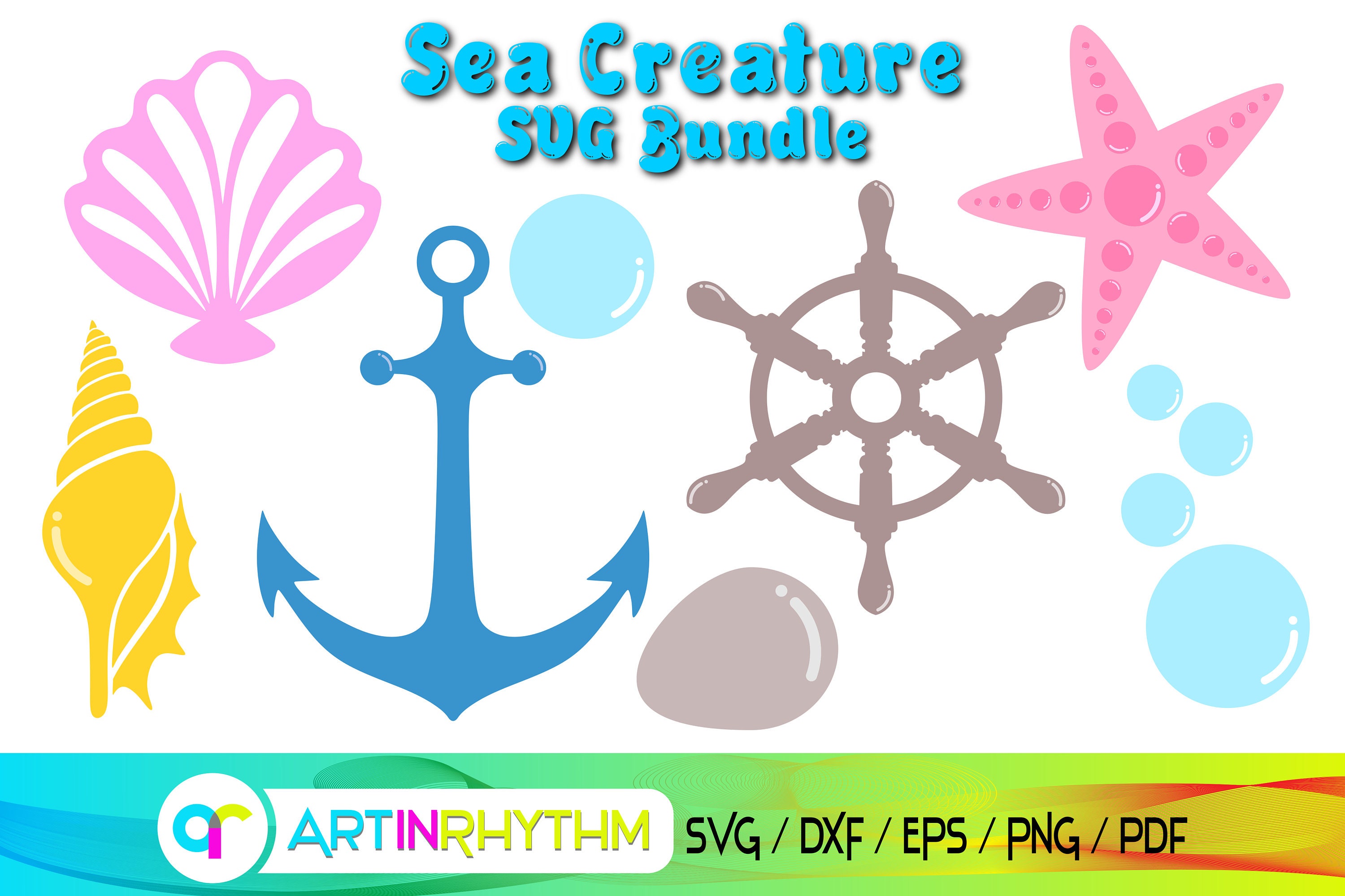 Sea Creature Svg Animals Svg Marine Life Svg Marine | Etsy