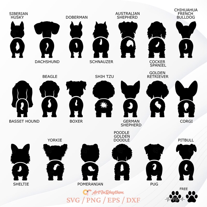 Dog Butt Svg - Etsy