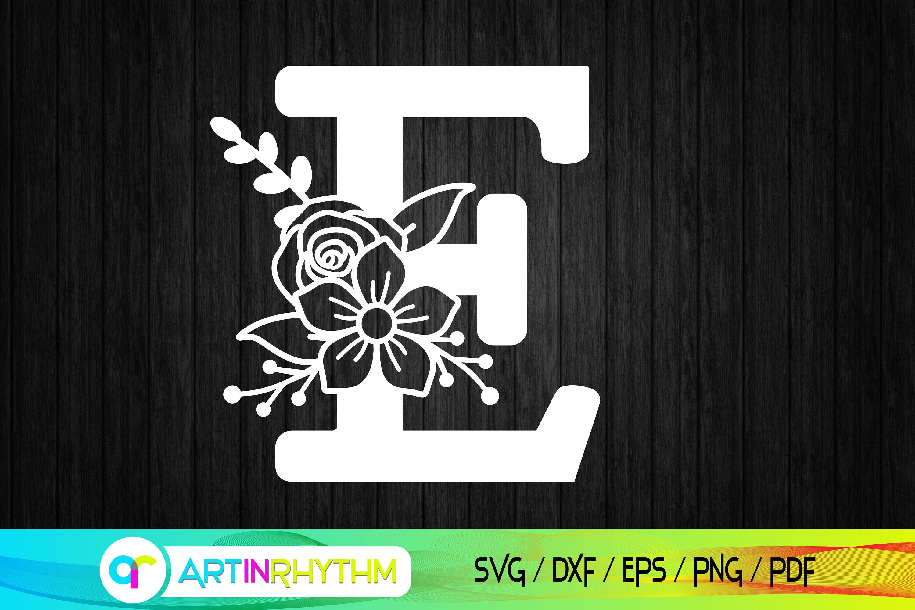 Letra e svg letra floral e alfabeto svg letra svg | Etsy España
