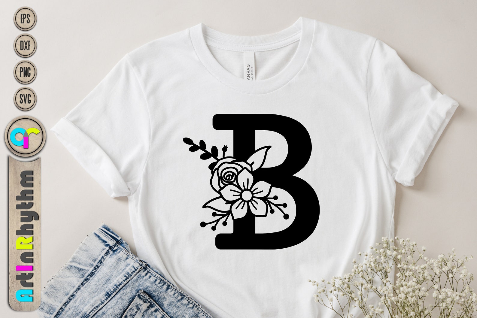 Letter B Svg Floral Letter B Alphabet Svg Letter Svg | Etsy