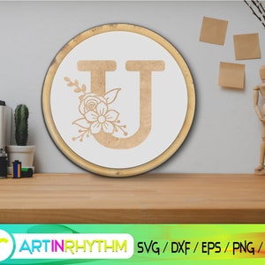 Letter U Svg Floral Letter U Alphabet Svg Letter Svg - Etsy
