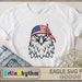 Bald Eagle With Bandana Svg 4th of July Svg Patriotic Eagle - Etsy