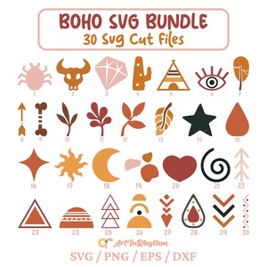 Boho Svg, Boho Svg Bundle, Boho Svg Files, Boho Designs, Boho Vectors ...