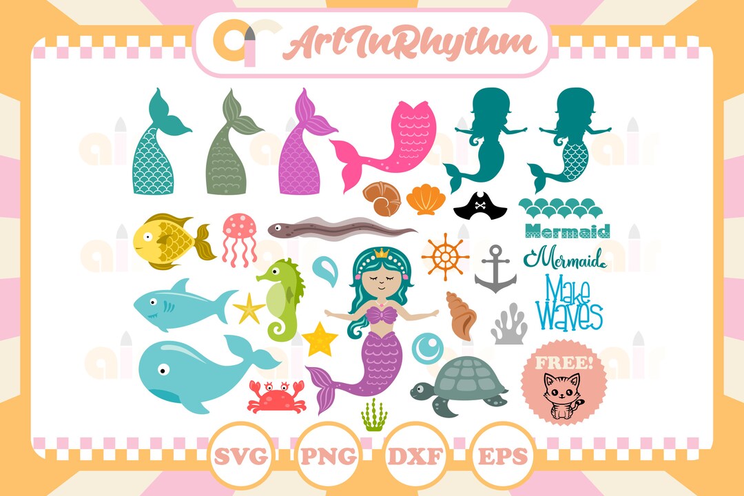 Mermaid Bundle Svg Mermaid Svg Bundle Mermaid Tail Svg - Etsy
