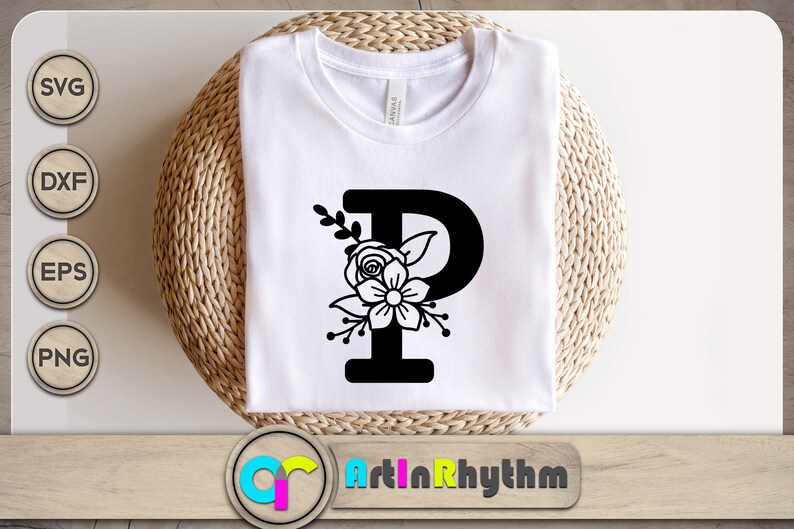 Letter P Svg Floral Letter P Alphabet Svg Letter Svg - Etsy