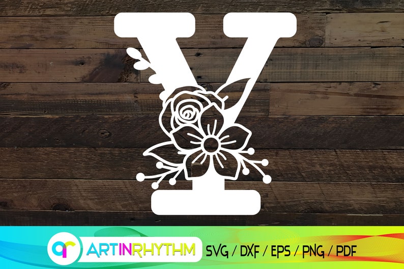 Letter Y Svg Floral Letter Y Alphabet Svg Letter Svg | Etsy