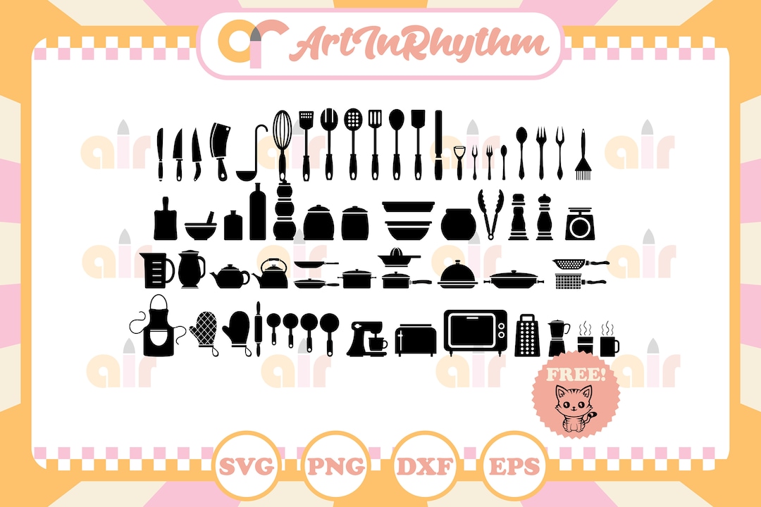 Kitchen Svg, Kitchen Svg Bundle, Kitchen Utensils Svg, Kitchen Tools ...