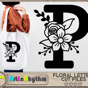Letter P Svg Floral Letter P Alphabet Svg Letter Svg - Etsy