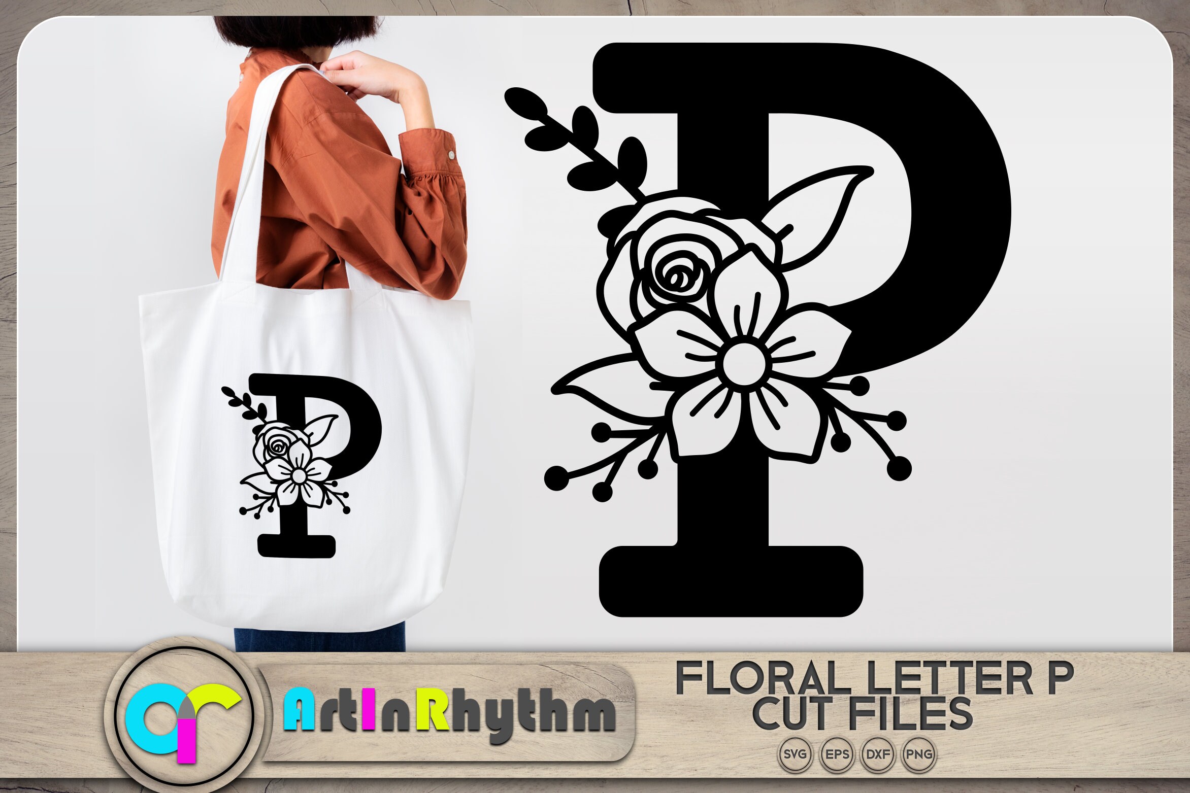 Letter P Svg Floral Letter P Alphabet Svg Letter Svg - Etsy