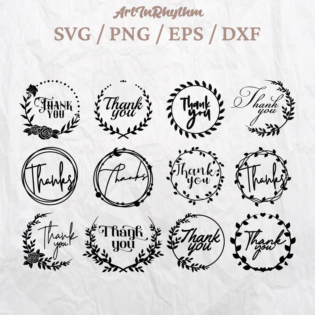 Thank You Svg Bundle, Thank You Svg, Thank You, Thank You Card ...