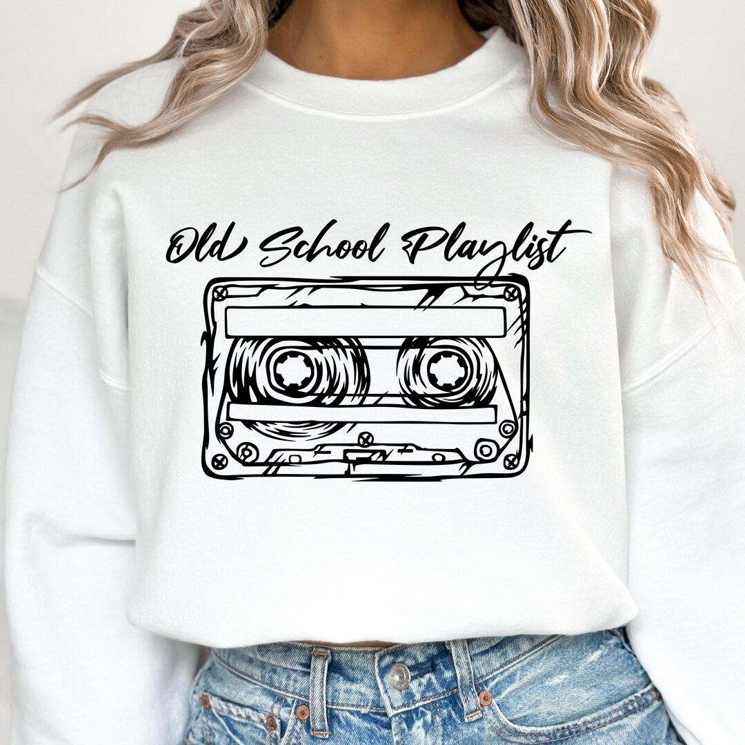 Old School Playlist Svg, Retro Music Svg, Music Mix Tape Cassette Player Svg, Vintage Style Svg ...