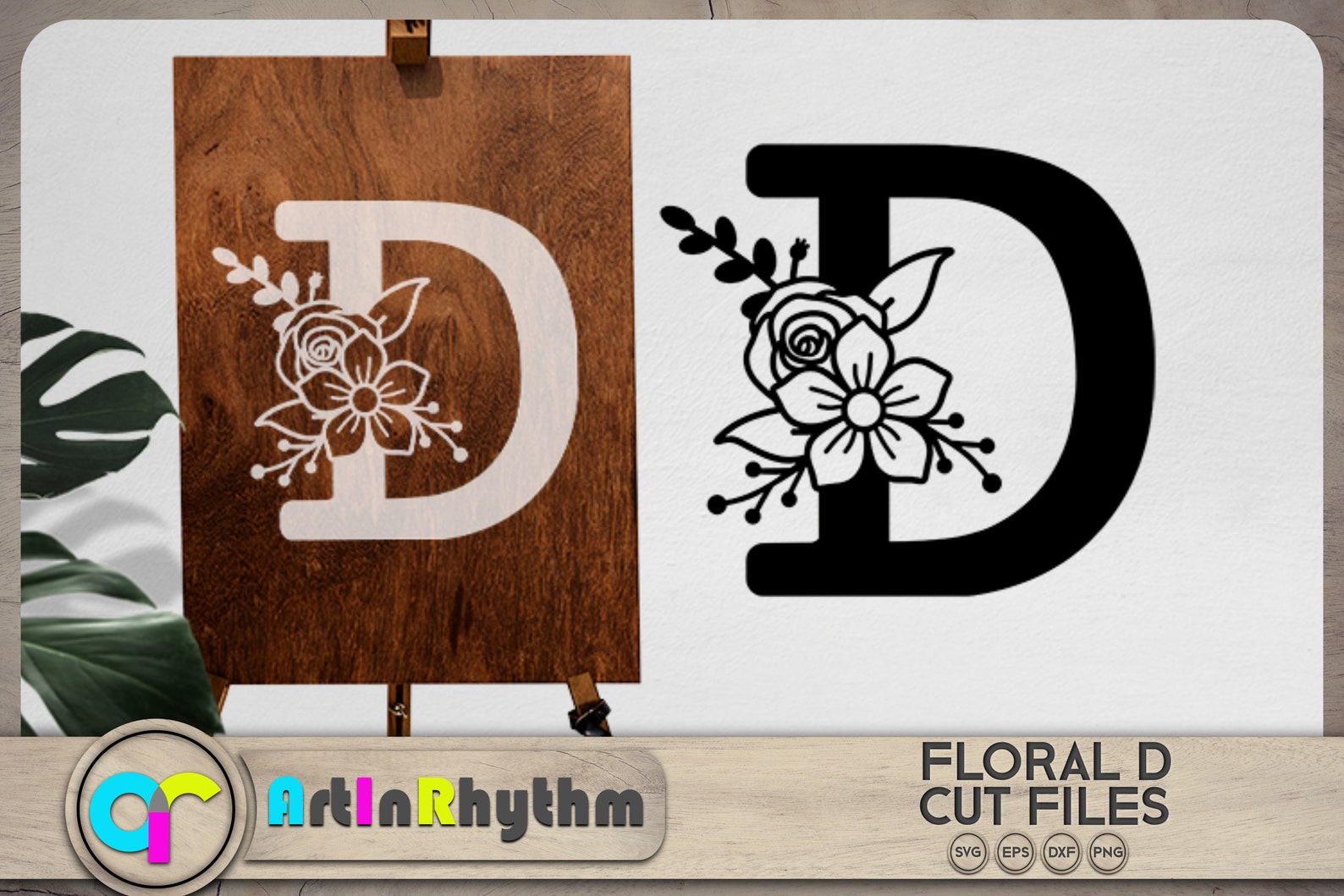 Letter D Svg Floral Letter D Alphabet Svg Letter Svg - Etsy