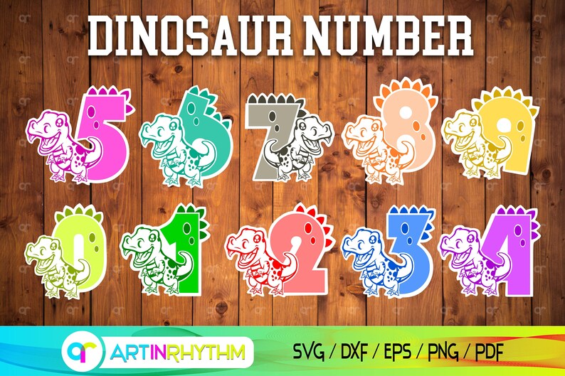 Dinosaur Number Svg Bundle Dino Svg Bundle Dino Svg - Etsy