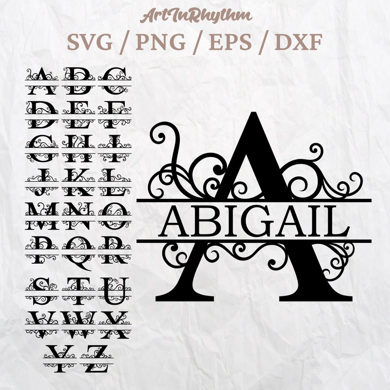 Swirl Monogram - Etsy