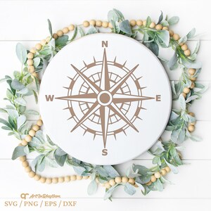 Compass Svg, Nautical Compass Svg, Compass Rose Svg, North South East ...