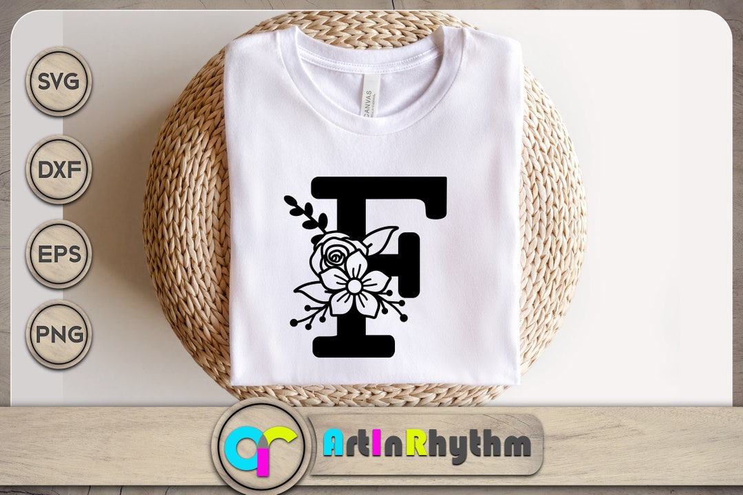 Letter F Svg Floral Letter F Alphabet Svg Letter Svg - Etsy