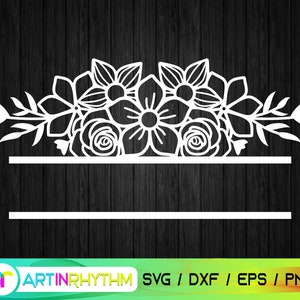 Floral Split Frame Svg Wedding Split Monogram Svg Family - Etsy