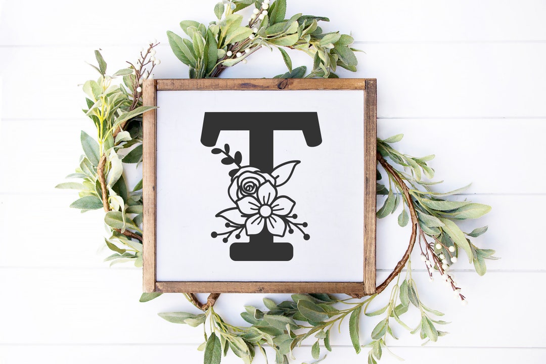 Letter T Svg, Floral Letter T, Alphabet Svg, Letter Svg, Letter ...