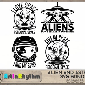 Alien Svg Bundle Astronaut Svg Bundle UFO Svg Alien Quotes - Etsy