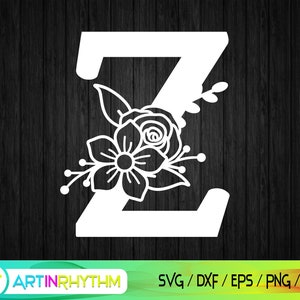 Letter Z Svg Floral Letter Z Alphabet Svg Letter Svg - Etsy Canada