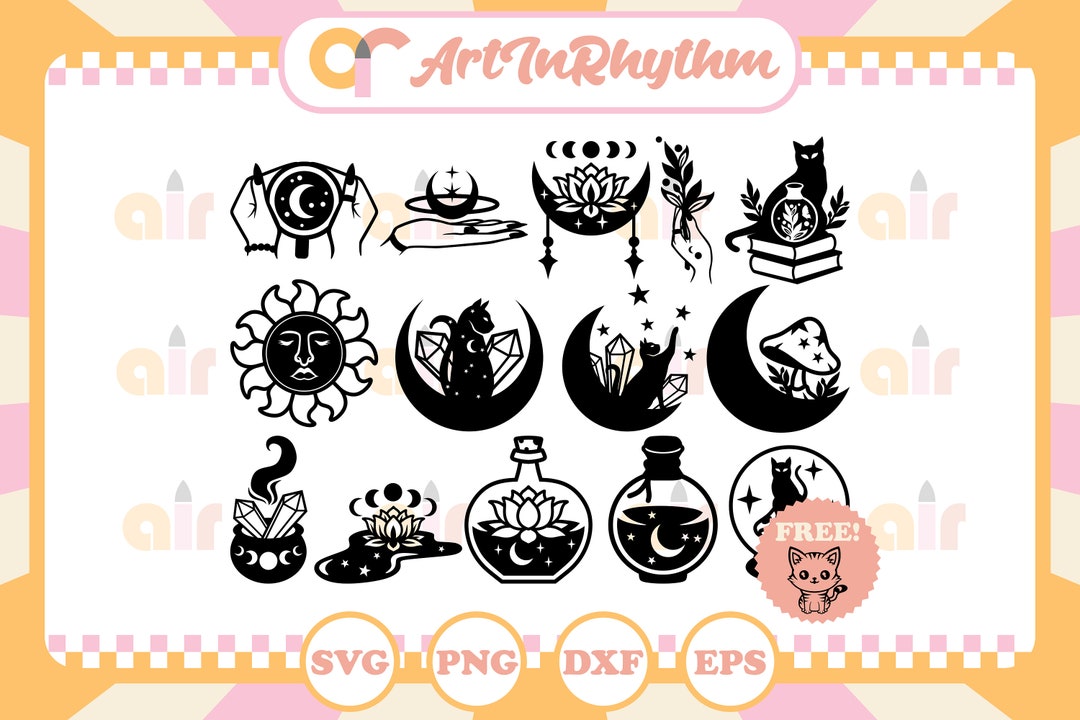 Magic and Celestial SVG Bundle, Celestial Svg Bundle, Mystical Svg ...