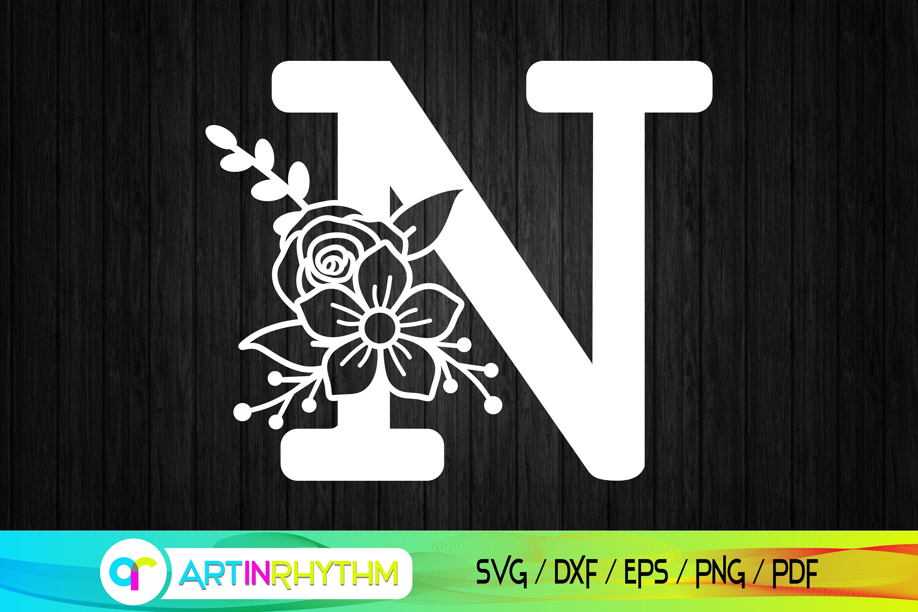Letter N Svg Floral Letter N Alphabet Svg Letter Svg - Etsy Australia