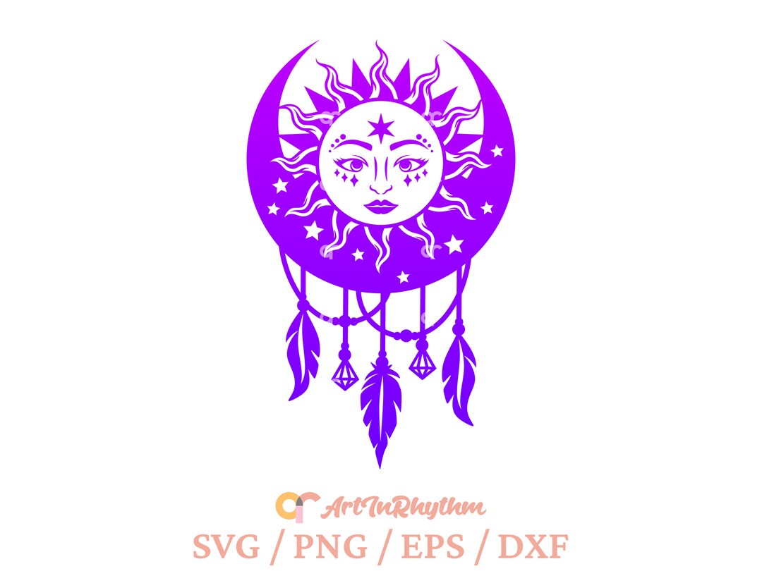 Svg soleil céleste et lune, svg céleste, soleil et lune, svg soleil ...