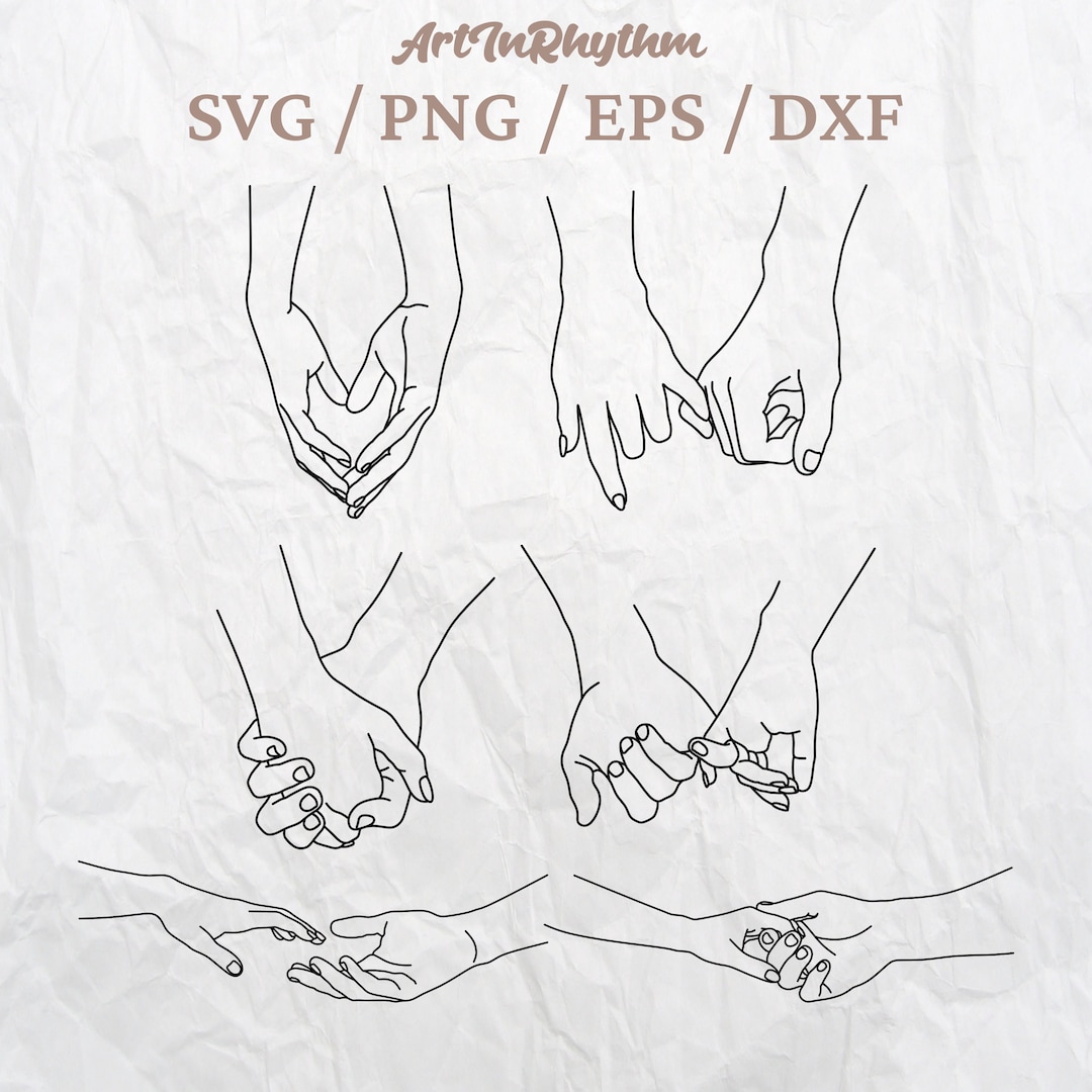 Holding Hands Svg, Pinky Hold Svg, Love, Hands Svg, Love Hand Designs ...