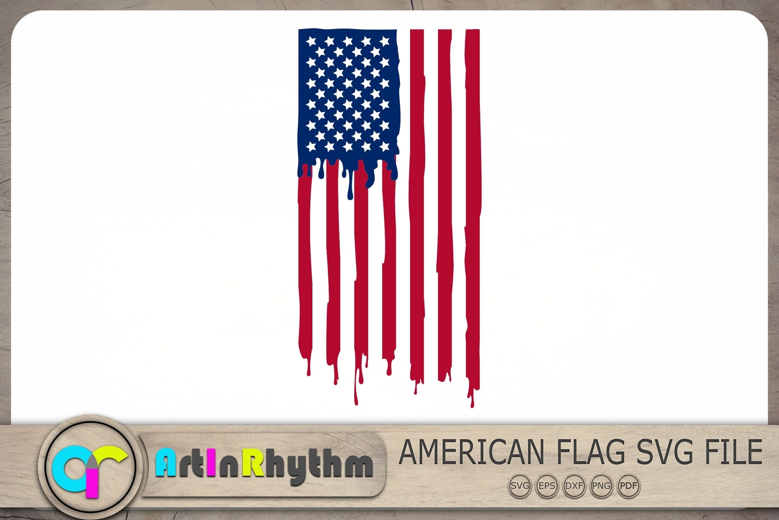 Dripping American Flag Svg Distressed USA Flag Svg - Etsy