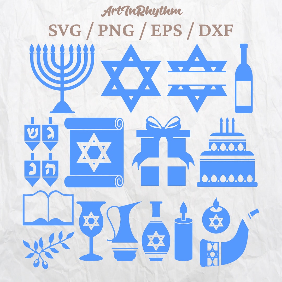 Hanukkah Svg Bundle, Chanukah Svg, Hanukka Svg, Jewish Festival Svg ...