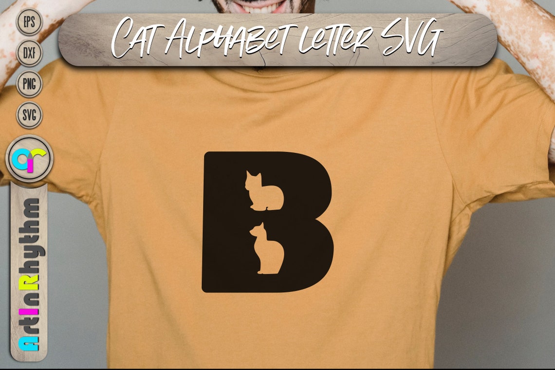 Cat Alphabet Letter Svg Bundle Kitty Font Svg Cat A-z Font - Etsy