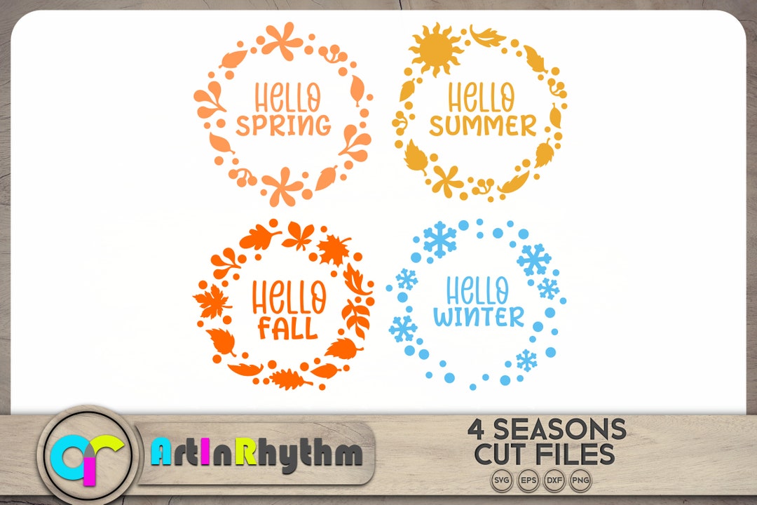 4 Season SVG Bundle Four Season Svg Bundle 4 Season Round - Etsy