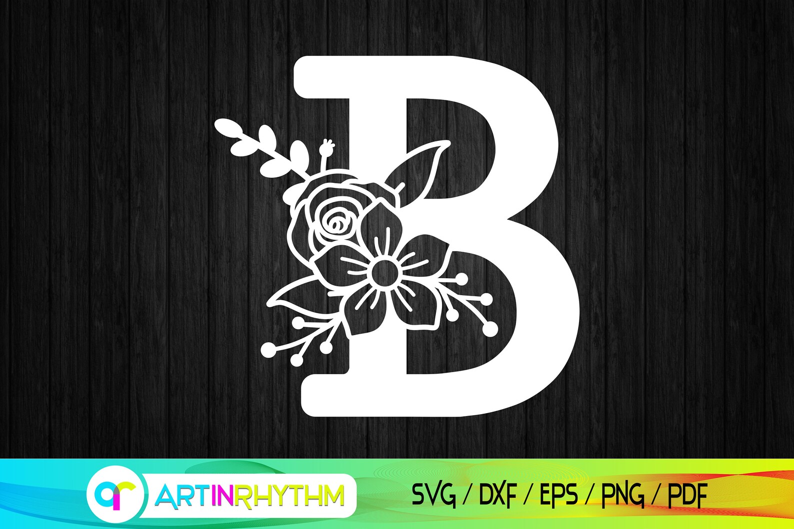 Letter B Svg Floral Letter B Alphabet Svg Letter Svg | Etsy
