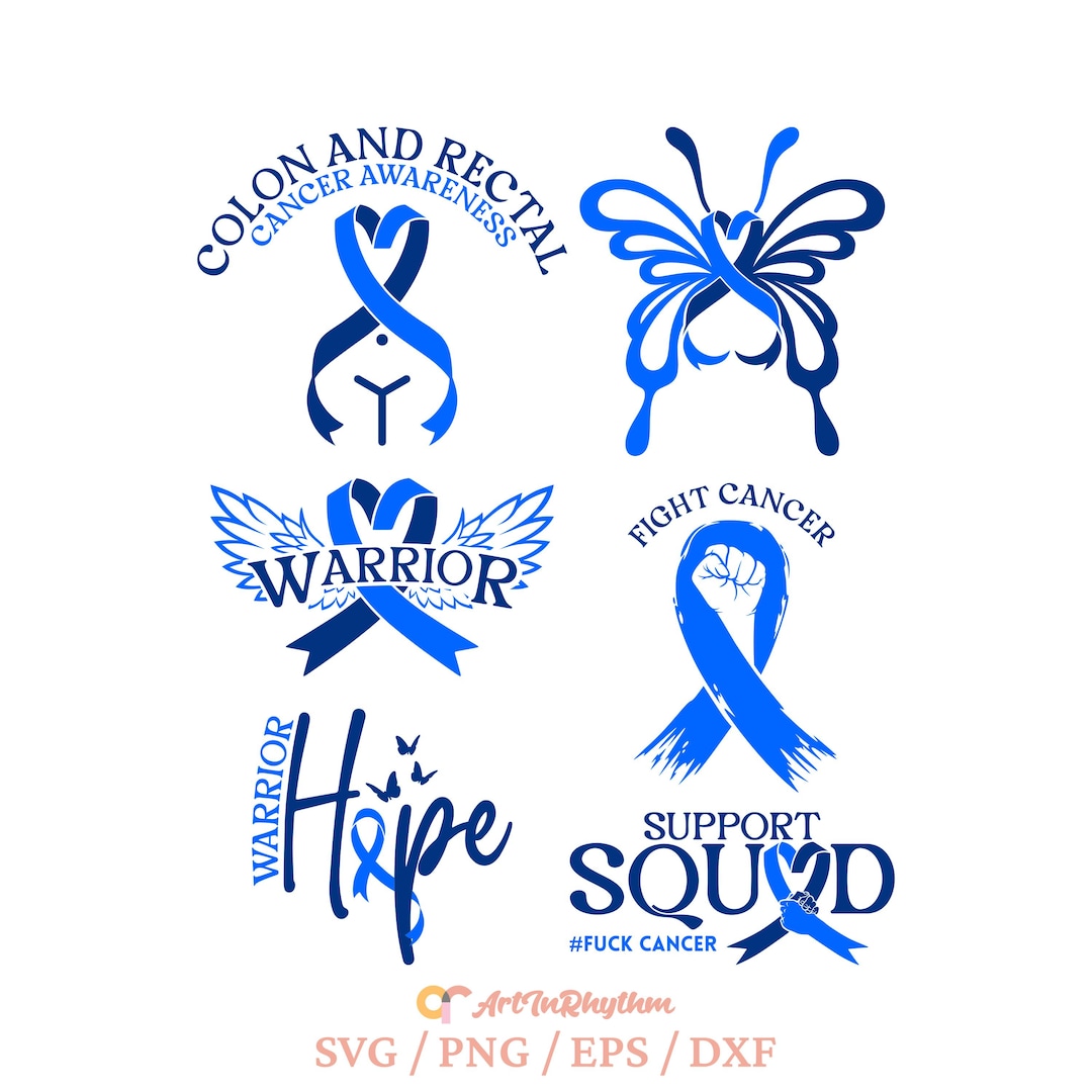 Colorectal Cancer Awareness Ribbon Svg, Colon Cancer Awareness Ribbon ...