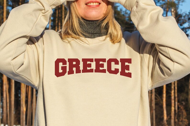 Greece Varsity Text Curve Svg, Greece Day Font Shirt, Greeks PNG Dtf ...