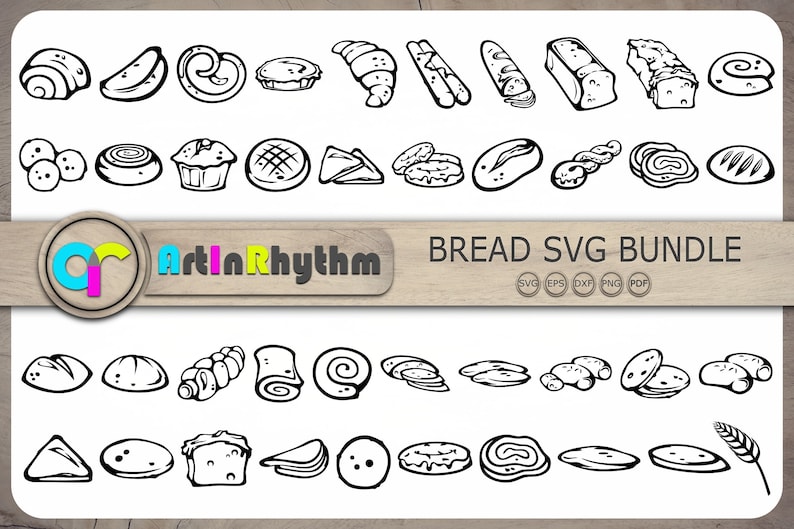 Bread Svg Bundle Bread Svg Bakery Products Svg Bread - Etsy