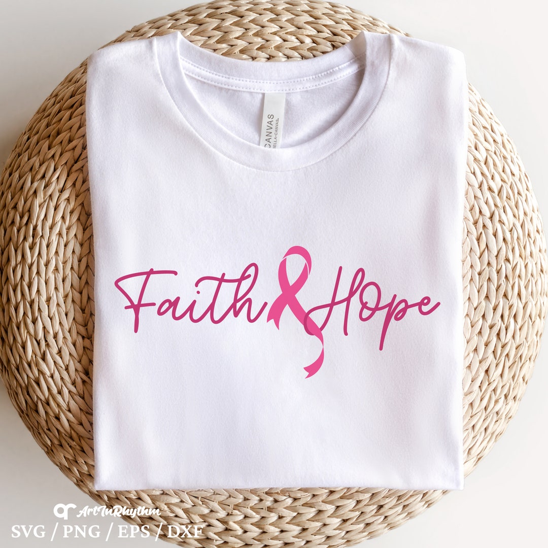 Breast Cancer Svg, Faith and Hope Svg, Breast Cancer Awareness Svg ...