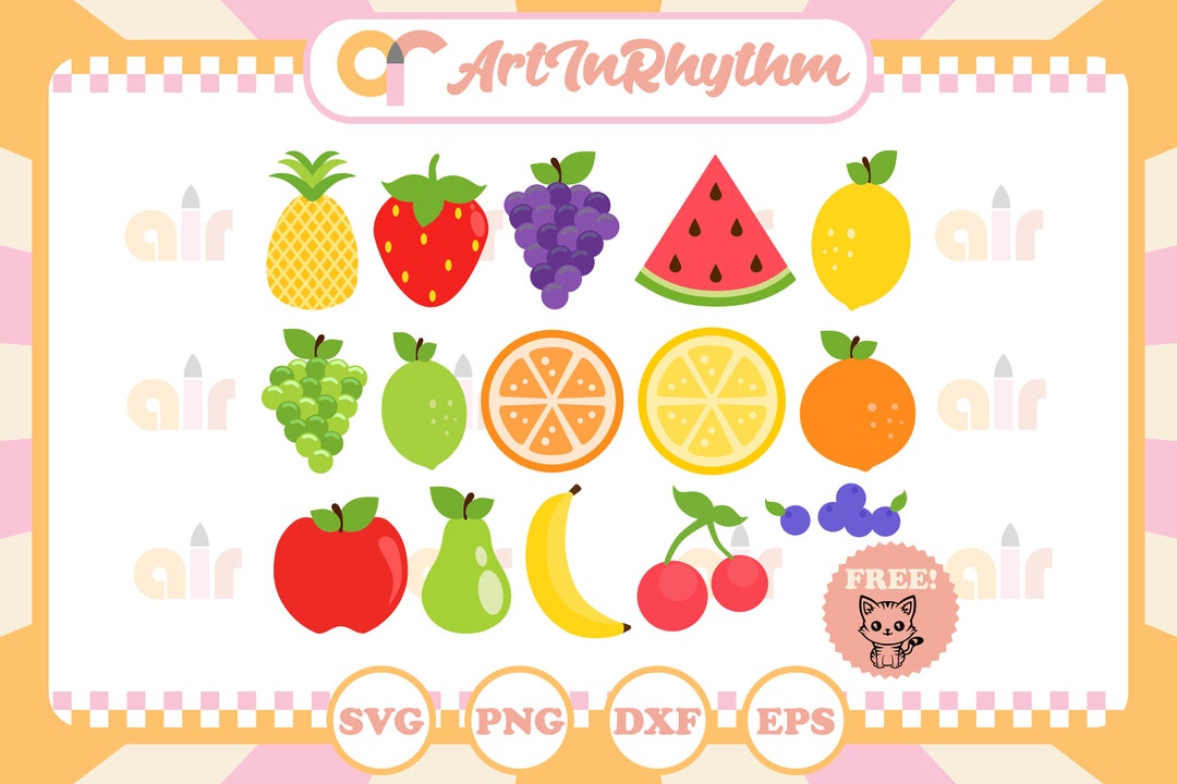 Fruits Svg Fruit Svg Bundle Fruit Svg Files Fruit Clip - Etsy Hong Kong