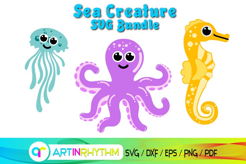 Sea Creature Svg Animals Svg Marine Life Svg Marine | Etsy