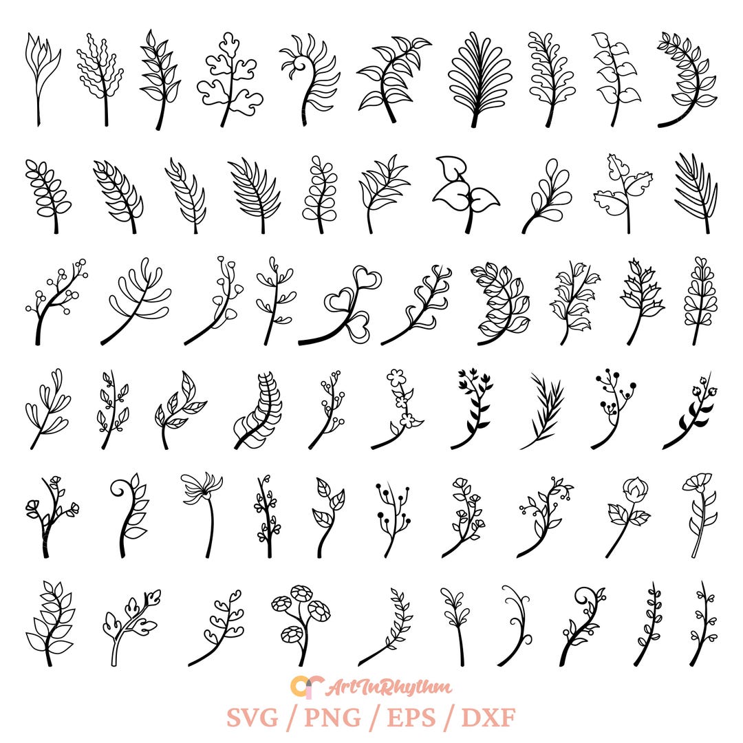 Leaves Svg, Leaves Svg Bundle, Leaf Svg, Plants Svg, Branches Svg ...