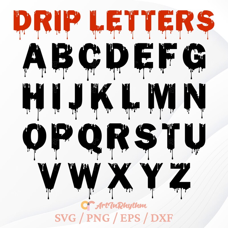 Dripping Letters - Etsy