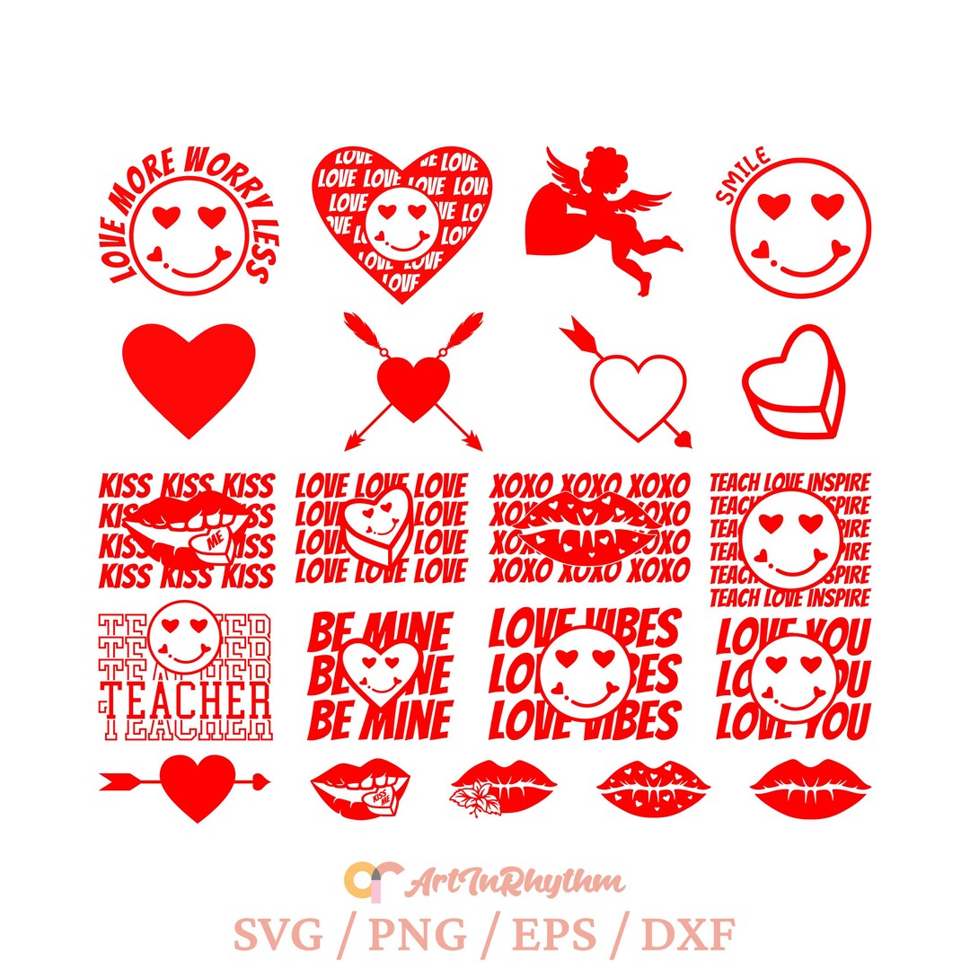 Teacher Valentine Shirt Svg Bundle, Valentines Svg Bundle, Valentine's ...