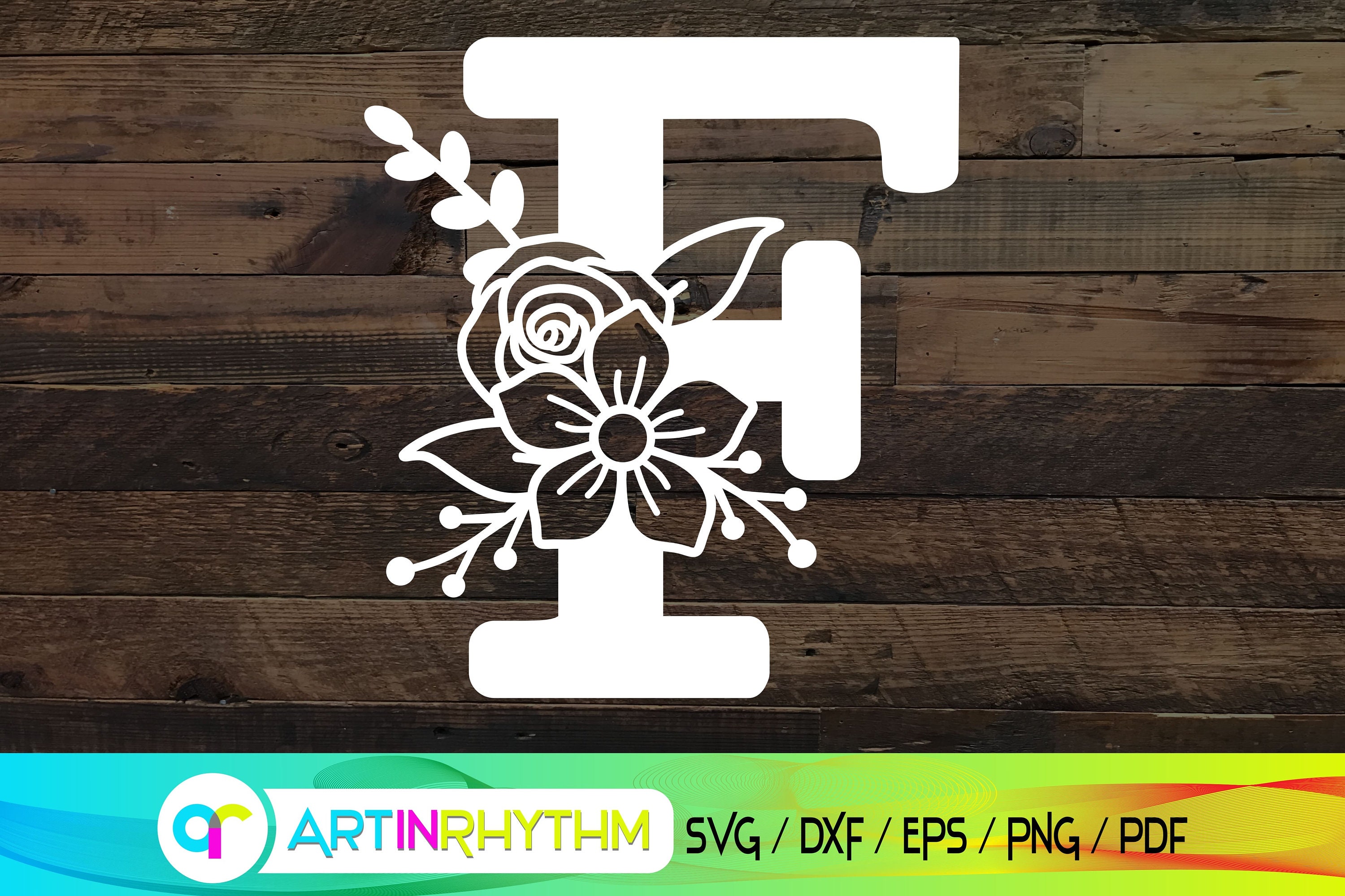 Letra f svg letra floral f alfabeto svg letra svg | Etsy