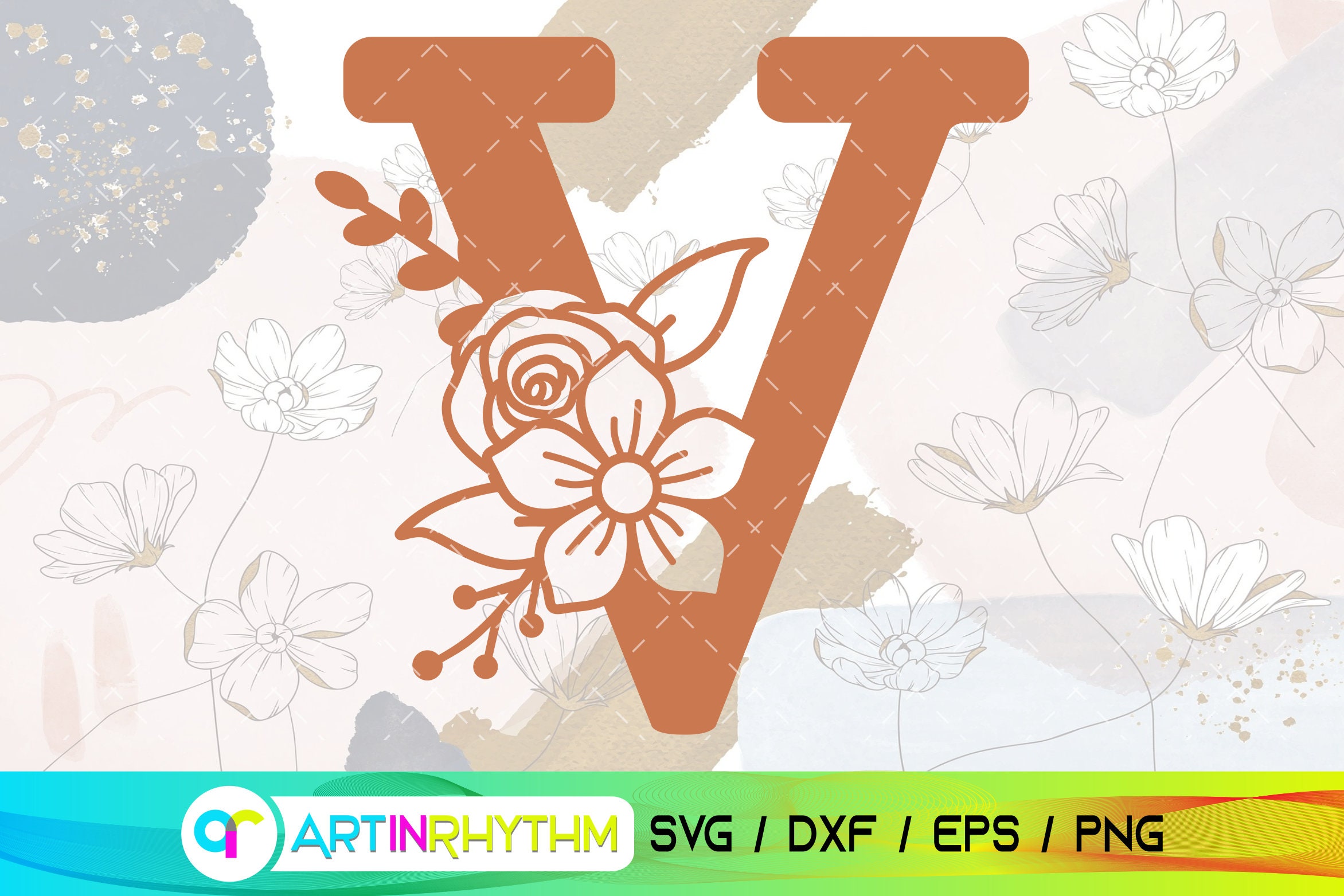 Letter V Svg Floral Letter V Alphabet Svg Letter Svg - Etsy Canada