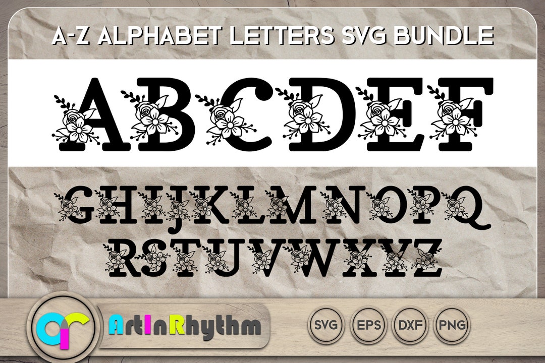 Alfabeto lettera svg bundle lettera floreale monogramma svg - Etsy Italia