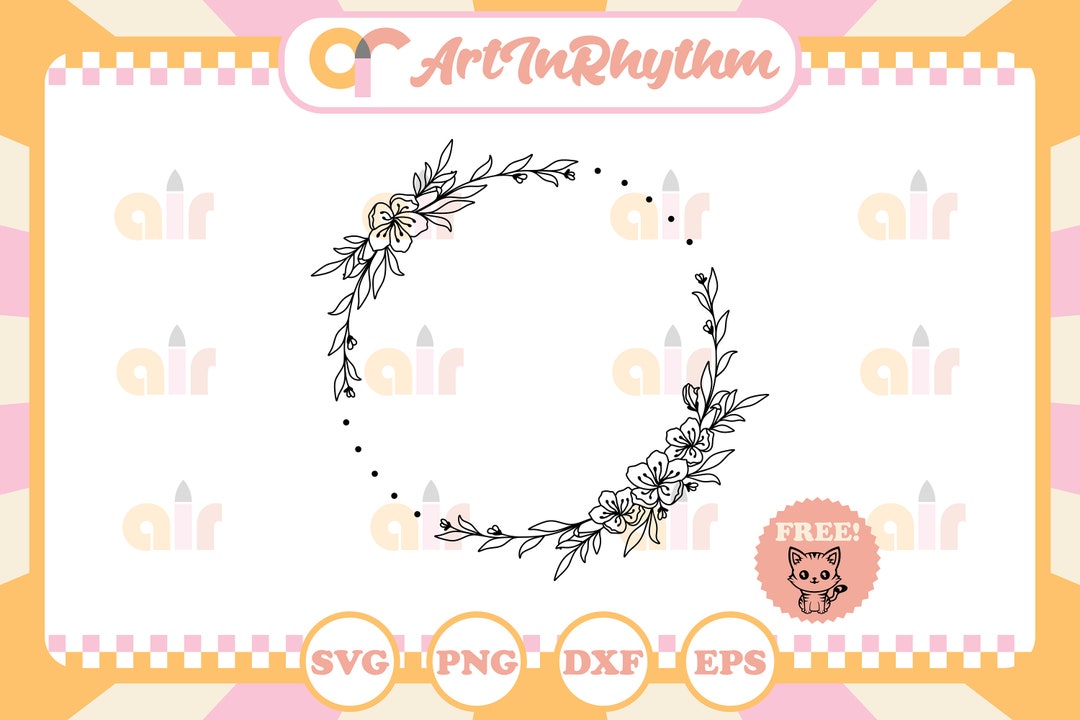 Wreath Svg Floral Wreath Svg Wreath Svg File Wreath Svg Cut - Etsy UK