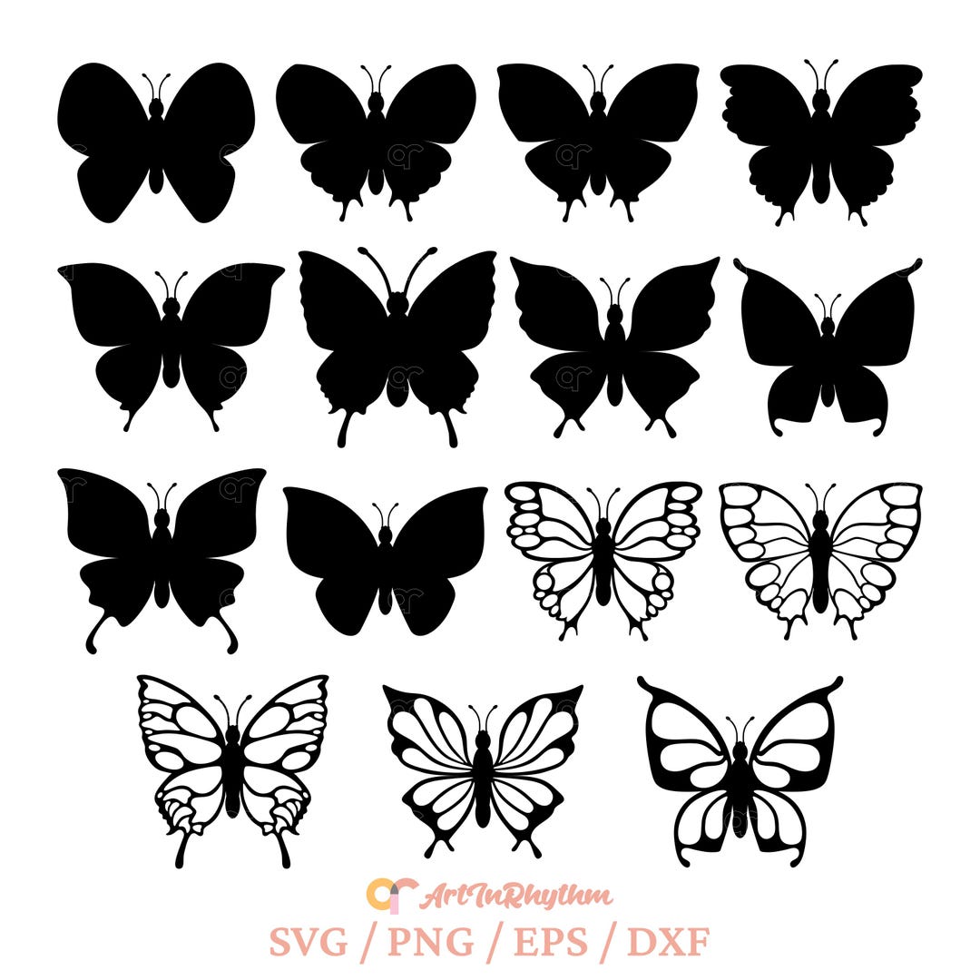 Butterfly Svg Butterfly Silhouette Svg Butterfly Svg Bundle Monarch